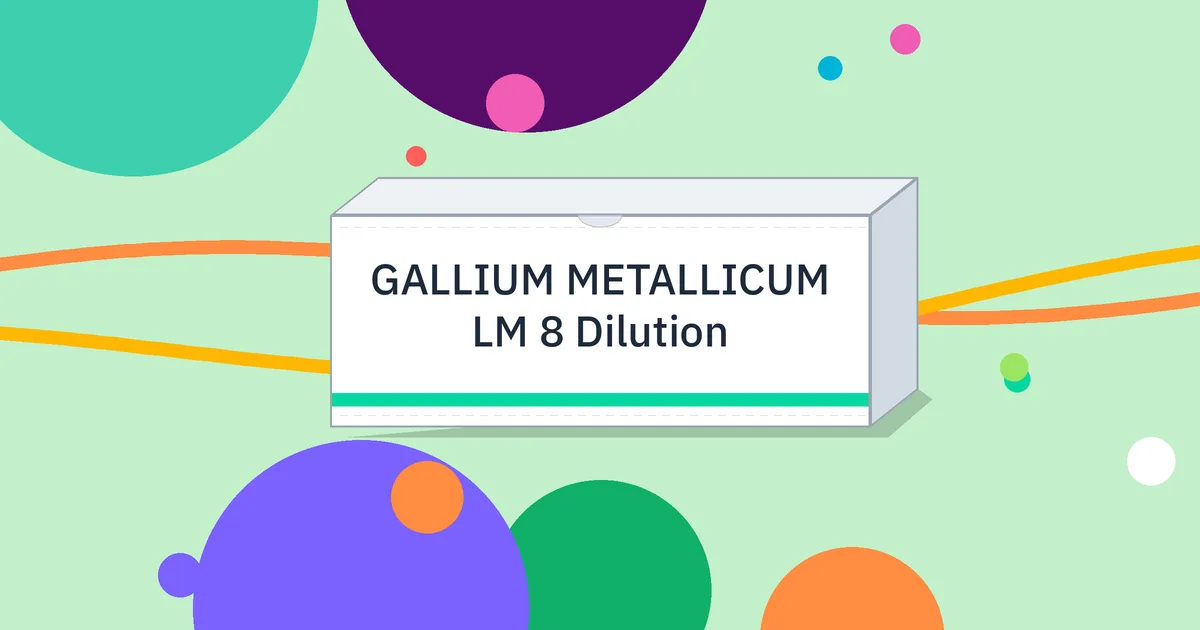 Symbolbild: Packung mit der Aufschrift GALLIUM METALLICUM LM 8 Dilution (PZN 12874833) – Verfügbarkeit und Bezug in Apotheken in Frankfurt am Main