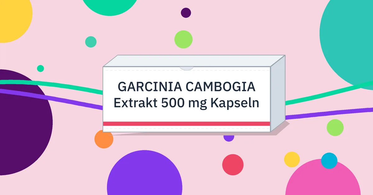 Symbolbild: Packung mit der Aufschrift GARCINIA CAMBOGIA Extrakt 500 mg Kapseln (PZN 16195678) – Verfügbarkeit und Bezug in Apotheken in Frankfurt am Main