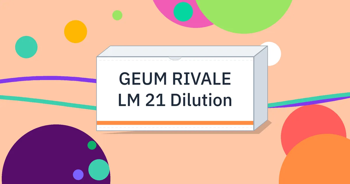 Symbolbild: Packung mit der Aufschrift GEUM RIVALE LM 21 Dilution (PZN 13542926) – Verfügbarkeit und Bezug in Apotheken in Frankfurt am Main