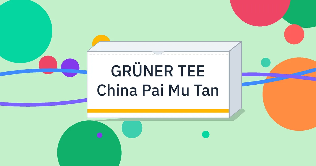 Symbolbild: Packung mit der Aufschrift GRÜNER TEE China Pai Mu Tan (PZN 00071661) – Verfügbarkeit und Bezug in Apotheken in Frankfurt am Main