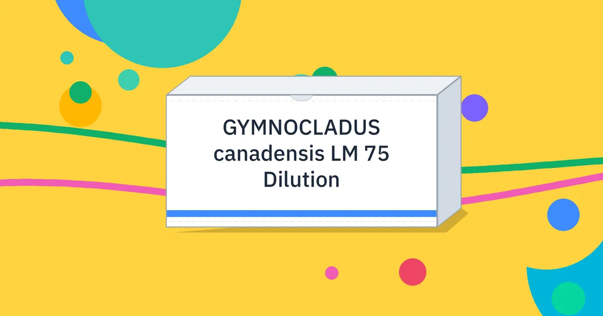 Symbolbild: Packung mit der Aufschrift GYMNOCLADUS canadensis LM 75 Dilution (PZN 13549118) – Verfügbarkeit und Bezug in Apotheken in Frankfurt am Main