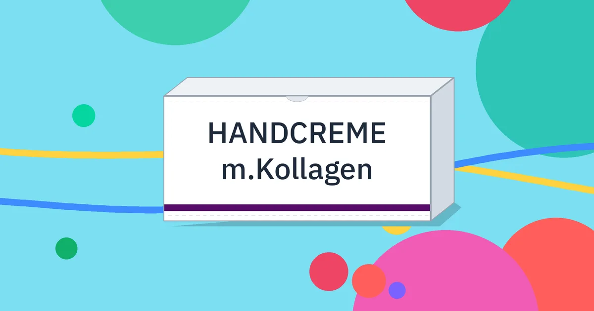 Symbolbild: Packung mit der Aufschrift HANDCREME m.Kollagen (PZN 06153868) – Verfügbarkeit und Bezug in Apotheken in Frankfurt am Main