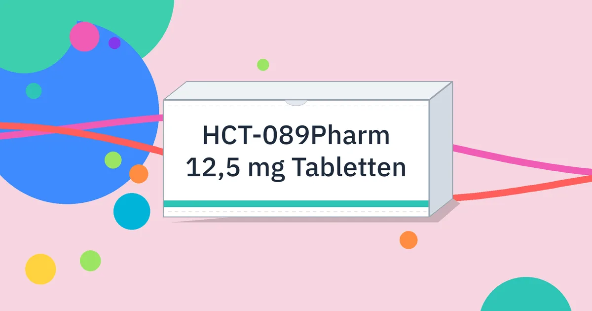 Symbolbild: Packung mit der Aufschrift HCT-089Pharm 12,5 mg Tabletten (PZN 18424887) – Verfügbarkeit und Bezug in Apotheken in Frankfurt am Main