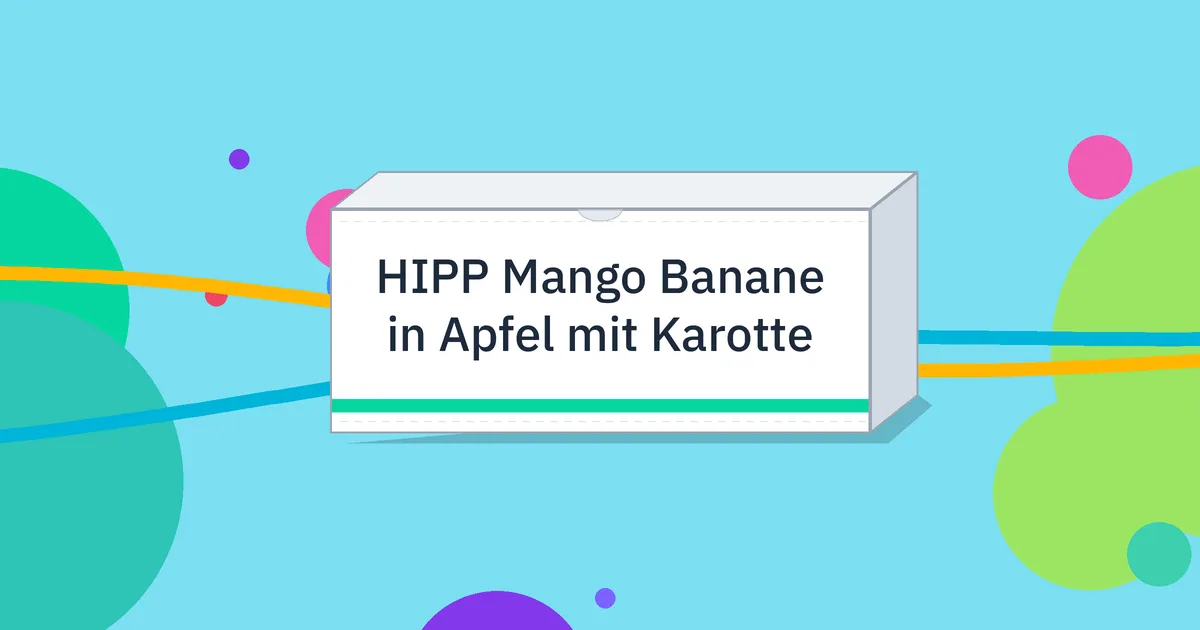 Symbolbild: Packung mit der Aufschrift HIPP Mango Banane in Apfel mit Karotte (PZN 19128346) – Verfügbarkeit und Bezug in Apotheken in Frankfurt am Main