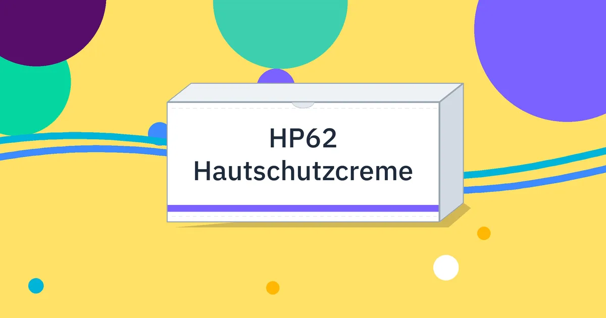 Symbolbild: Packung mit der Aufschrift HP62 Hautschutzcreme (PZN 03648687) – Verfügbarkeit und Bezug in Apotheken in Frankfurt am Main
