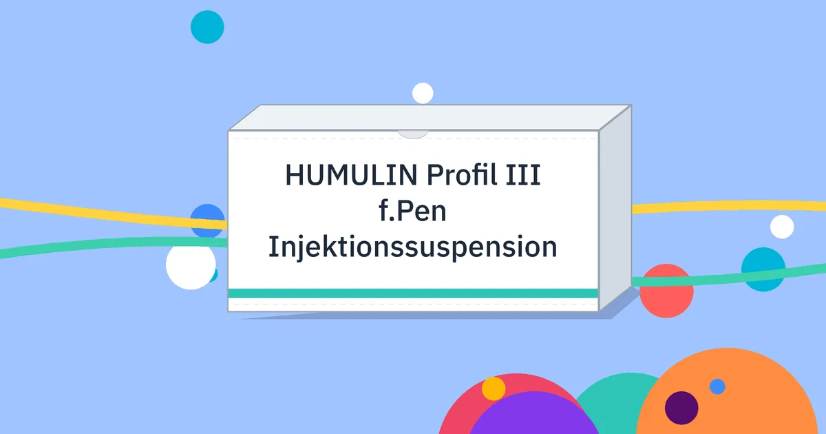 Symbolbild: Packung mit der Aufschrift HUMULIN Profil III f.Pen Injektionssuspension (PZN 06577120) – Verfügbarkeit und Bezug in Apotheken in Frankfurt am Main