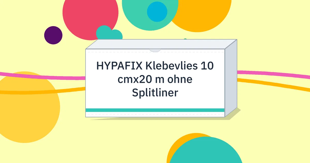 Symbolbild: Packung mit der Aufschrift HYPAFIX Klebevlies 10 cmx20 m ohne Splitliner (PZN 19899049) – Verfügbarkeit und Bezug in Apotheken in Frankfurt am Main