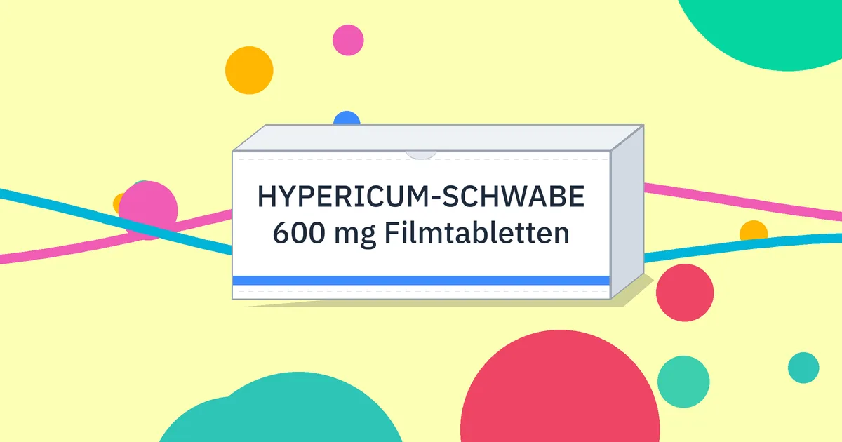 Symbolbild: Packung mit der Aufschrift HYPERICUM-SCHWABE 600 mg Filmtabletten (PZN 20057462) – Verfügbarkeit und Bezug in Apotheken in Frankfurt am Main