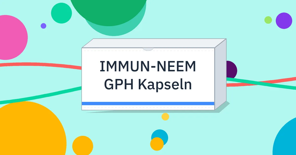 Symbolbild: Packung mit der Aufschrift IMMUN-NEEM GPH Kapseln (PZN 09918277) – Verfügbarkeit und Bezug in Apotheken in Frankfurt am Main