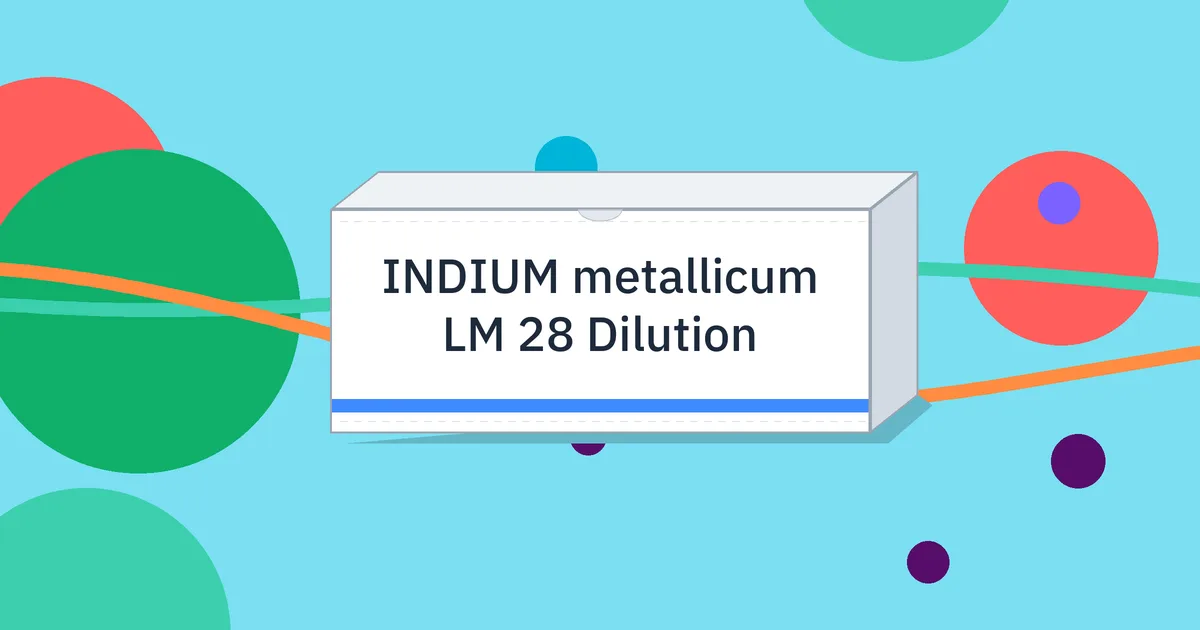 Symbolbild: Packung mit der Aufschrift INDIUM metallicum LM 28 Dilution (PZN 12912752) – Verfügbarkeit und Bezug in Apotheken in Frankfurt am Main