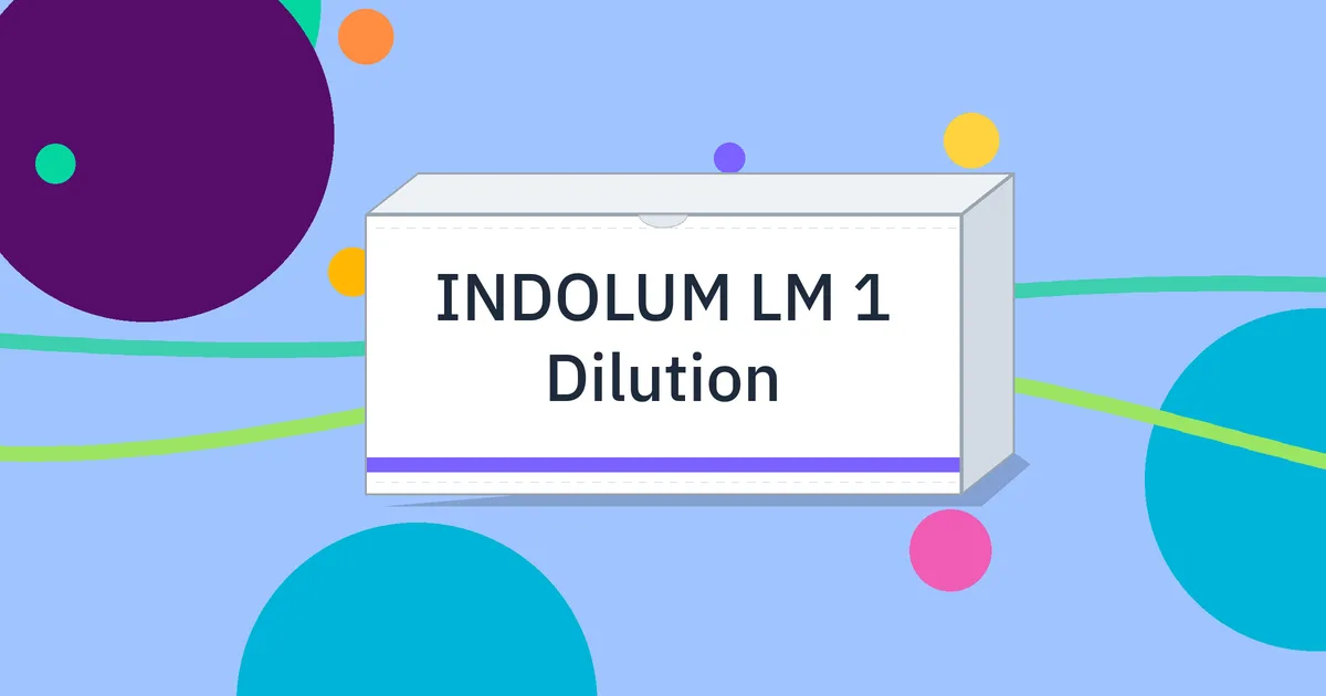 Symbolbild: Packung mit der Aufschrift INDOLUM LM 1 Dilution (PZN 13559855) – Verfügbarkeit und Bezug in Apotheken in Frankfurt am Main