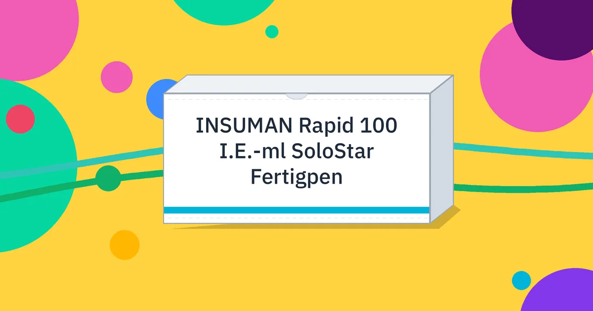 Symbolbild: Packung mit der Aufschrift INSUMAN Rapid 100 I.E.-ml SoloStar Fertigpen (PZN 16890496) – Verfügbarkeit und Bezug in Apotheken in Frankfurt am Main