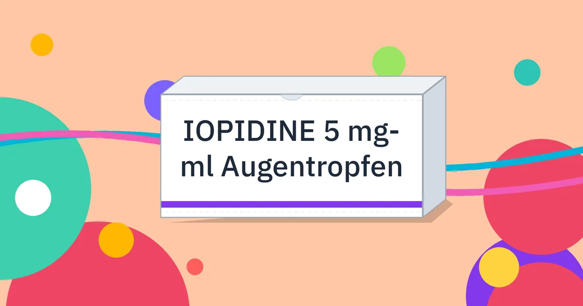 Symbolbild: Packung mit der Aufschrift IOPIDINE 5 mg-ml Augentropfen (PZN 18878364) – Verfügbarkeit und Bezug in Apotheken in Frankfurt am Main