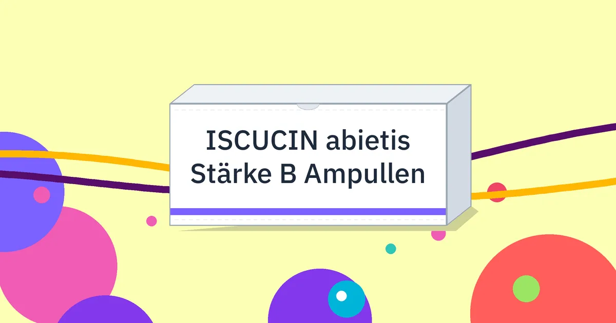 Symbolbild: Packung mit der Aufschrift ISCUCIN abietis Stärke B Ampullen (PZN 04428700) – Verfügbarkeit und Bezug in Apotheken in Frankfurt am Main