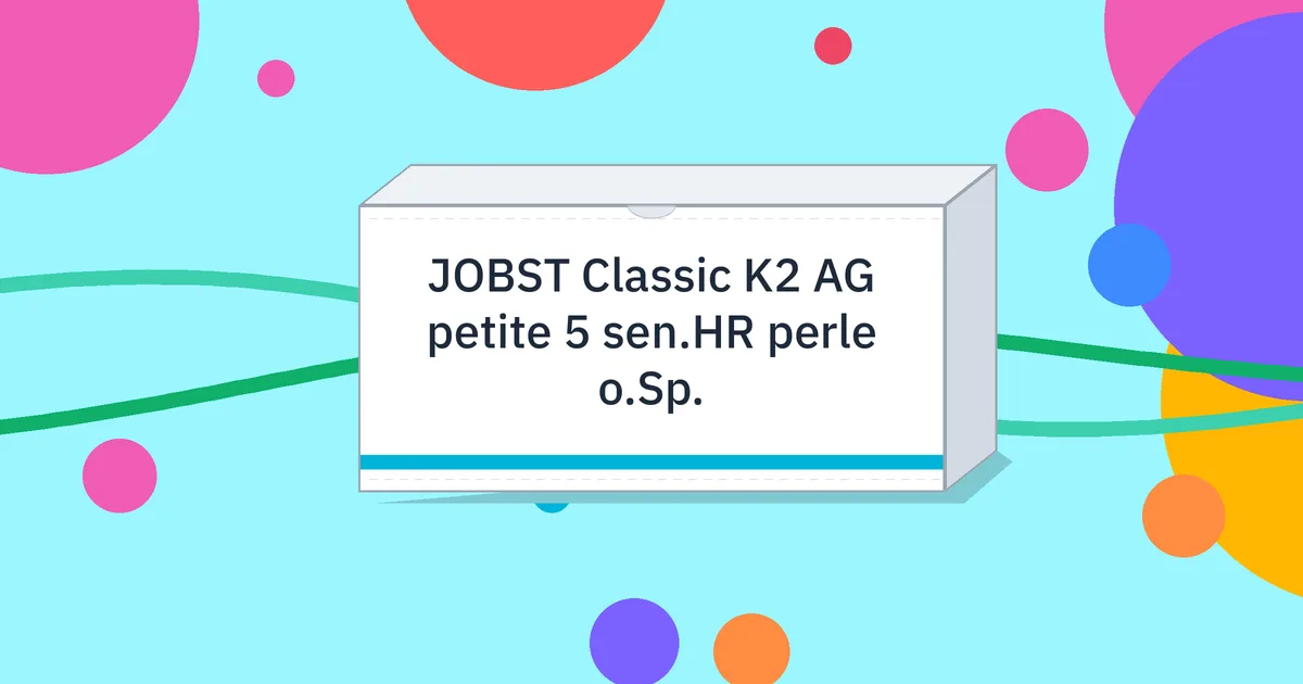 Symbolbild: Packung mit der Aufschrift JOBST Classic K2 AG petite 5 sen.HR perle o.Sp. (PZN 17961146) – Verfügbarkeit und Bezug in Apotheken in Frankfurt am Main