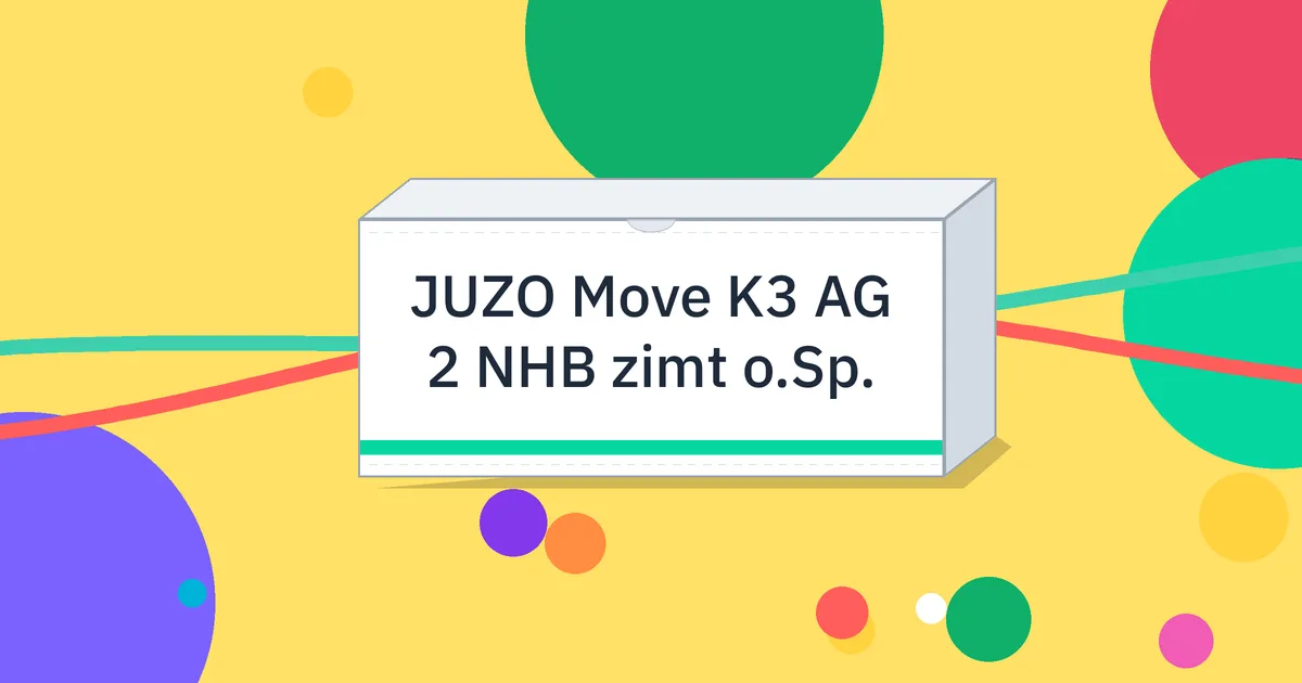 Symbolbild: Packung mit der Aufschrift JUZO Move K3 AG 2 NHB zimt o.Sp. (PZN 18577154) – Verfügbarkeit und Bezug in Apotheken in Frankfurt am Main