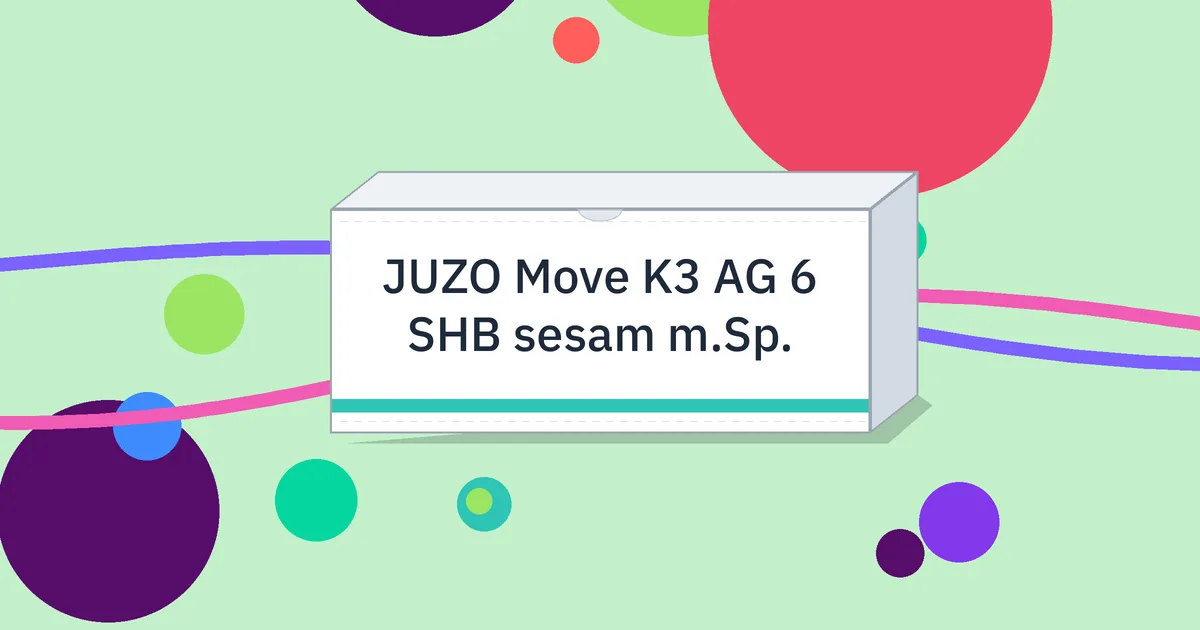Symbolbild: Packung mit der Aufschrift JUZO Move K3 AG 6 SHB sesam m.Sp. (PZN 18575528) – Verfügbarkeit und Bezug in Apotheken in Frankfurt am Main