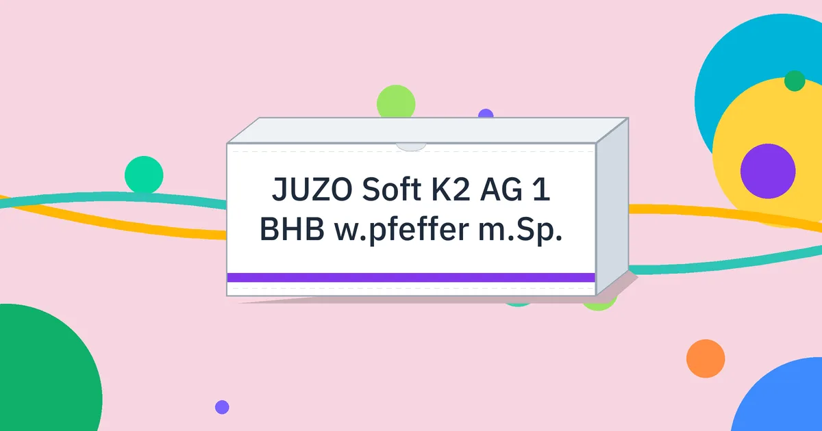 Symbolbild: Packung mit der Aufschrift JUZO Soft K2 AG 1 BHB w.pfeffer m.Sp. (PZN 14840525) – Verfügbarkeit und Bezug in Apotheken in Frankfurt am Main