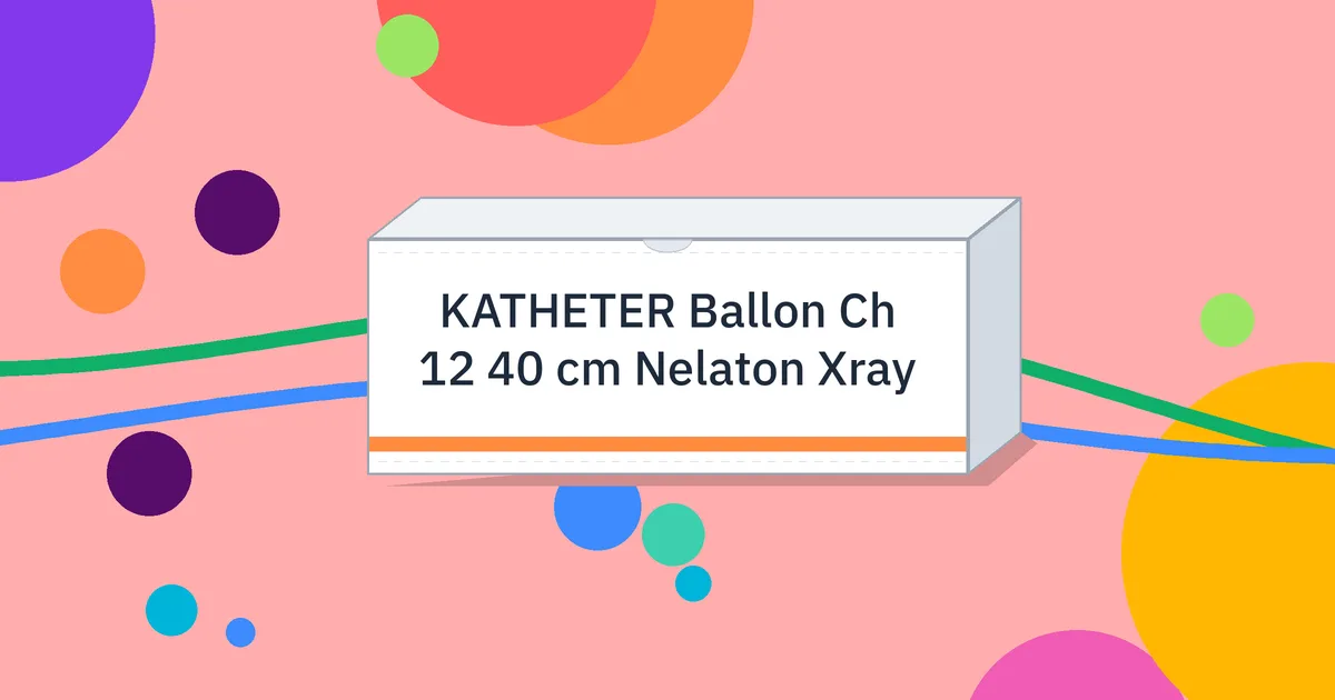 Symbolbild: Packung mit der Aufschrift KATHETER Ballon Ch 12 40 cm Nelaton Xray (PZN 01966070) – Verfügbarkeit und Bezug in Apotheken in Frankfurt am Main