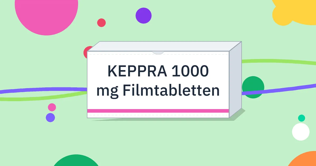 Symbolbild: Packung mit der Aufschrift KEPPRA 1000 mg Filmtabletten (PZN 09686507) – Verfügbarkeit und Bezug in Apotheken in Frankfurt am Main