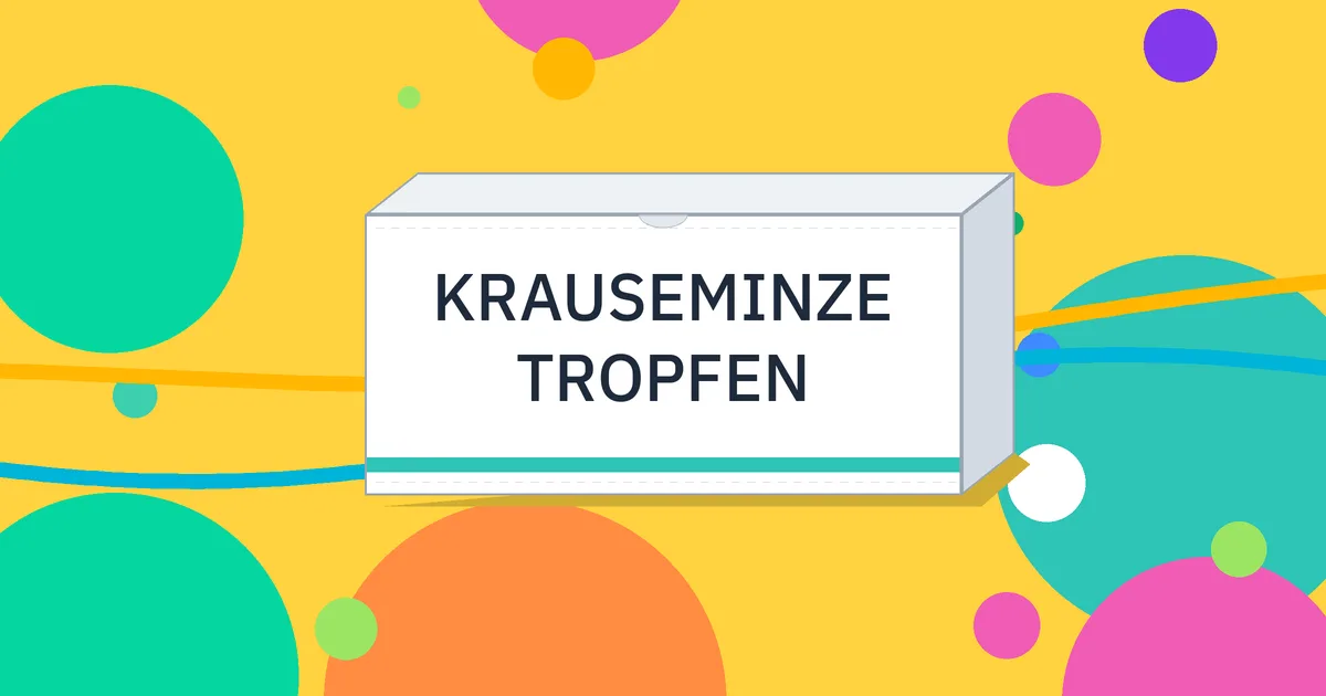 Symbolbild: Packung mit der Aufschrift KRAUSEMINZE TROPFEN (PZN 11547658) – Verfügbarkeit und Bezug in Apotheken in Frankfurt am Main