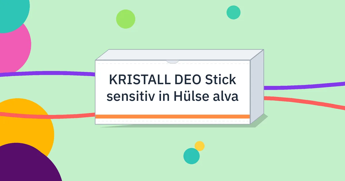 Symbolbild: Packung mit der Aufschrift KRISTALL DEO Stick sensitiv in Hülse alva (PZN 03739875) – Verfügbarkeit und Bezug in Apotheken in Frankfurt am Main