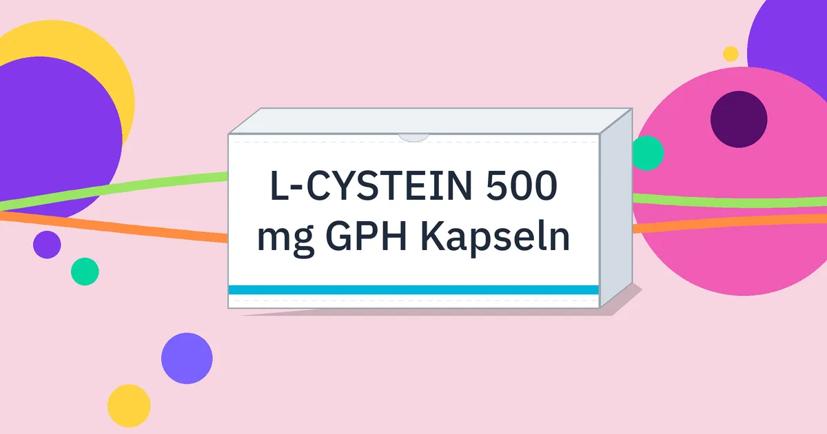 Symbolbild: Packung mit der Aufschrift L-CYSTEIN 500 mg GPH Kapseln (PZN 07766981) – Verfügbarkeit und Bezug in Apotheken in Frankfurt am Main
