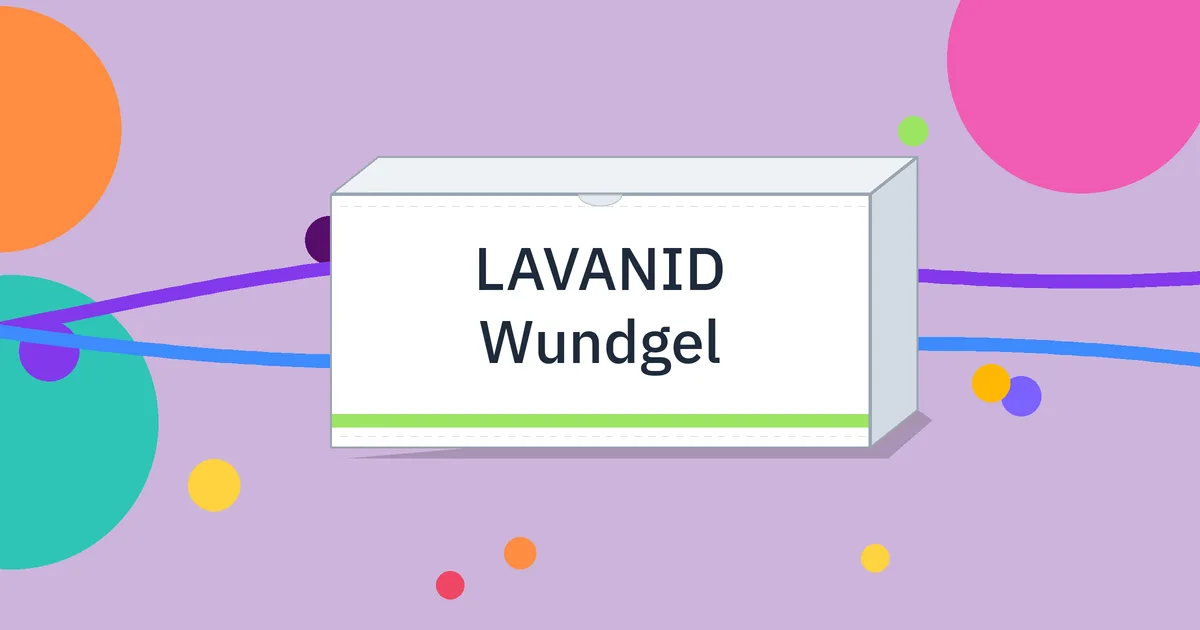 Symbolbild: Packung mit der Aufschrift LAVANID Wundgel (PZN 06122661) – Verfügbarkeit und Bezug in Apotheken in Frankfurt am Main