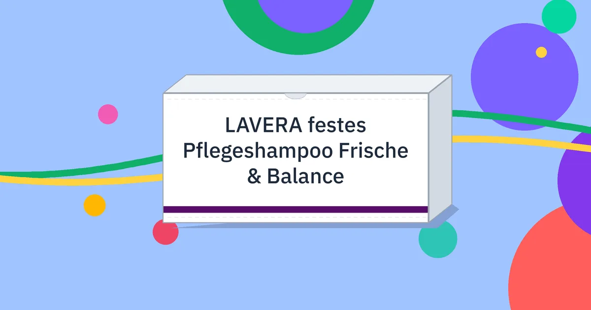 Symbolbild: Packung mit der Aufschrift LAVERA festes Pflegeshampoo Frische & Balance (PZN 16655418) – Verfügbarkeit und Bezug in Apotheken in Frankfurt am Main