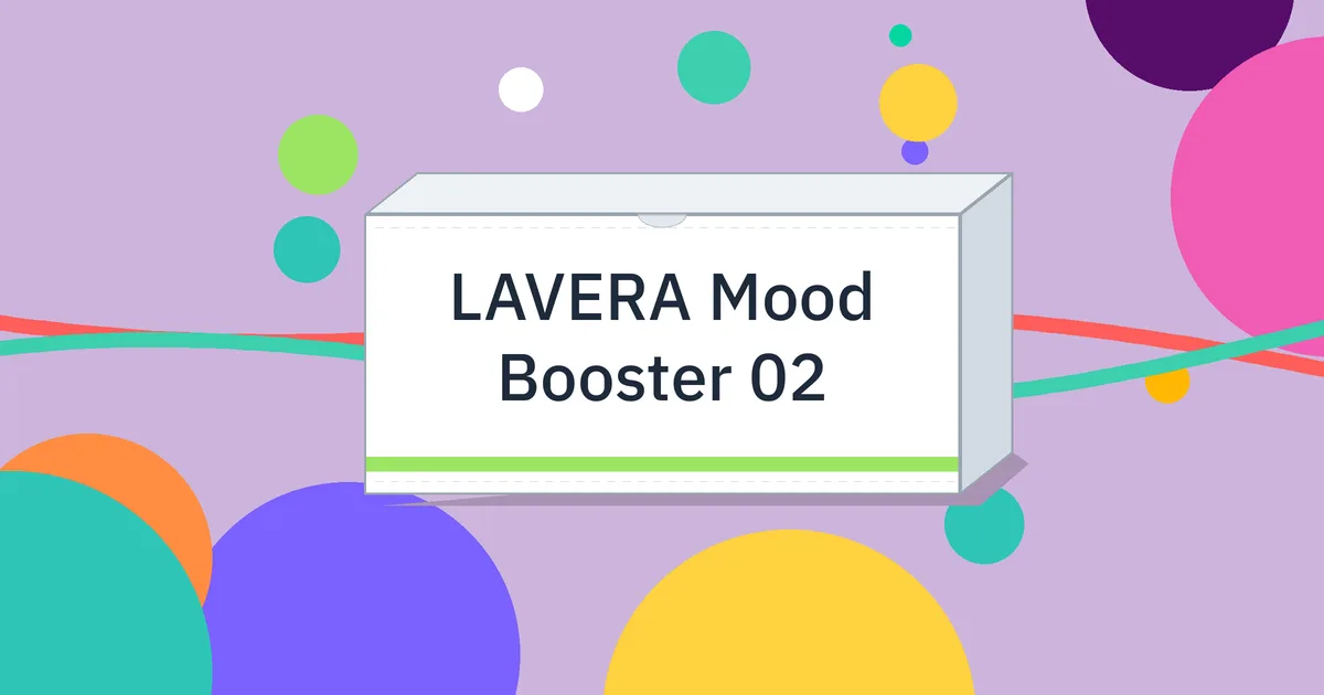 Symbolbild: Packung mit der Aufschrift LAVERA Mood Booster 02 (PZN 19416499) – Verfügbarkeit und Bezug in Apotheken in Frankfurt am Main