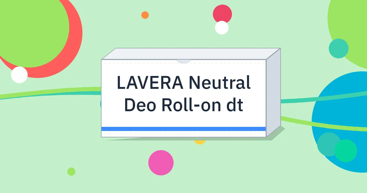 Symbolbild: Packung mit der Aufschrift LAVERA Neutral Deo Roll-on dt (PZN 12562588) – Verfügbarkeit und Bezug in Apotheken in Frankfurt am Main