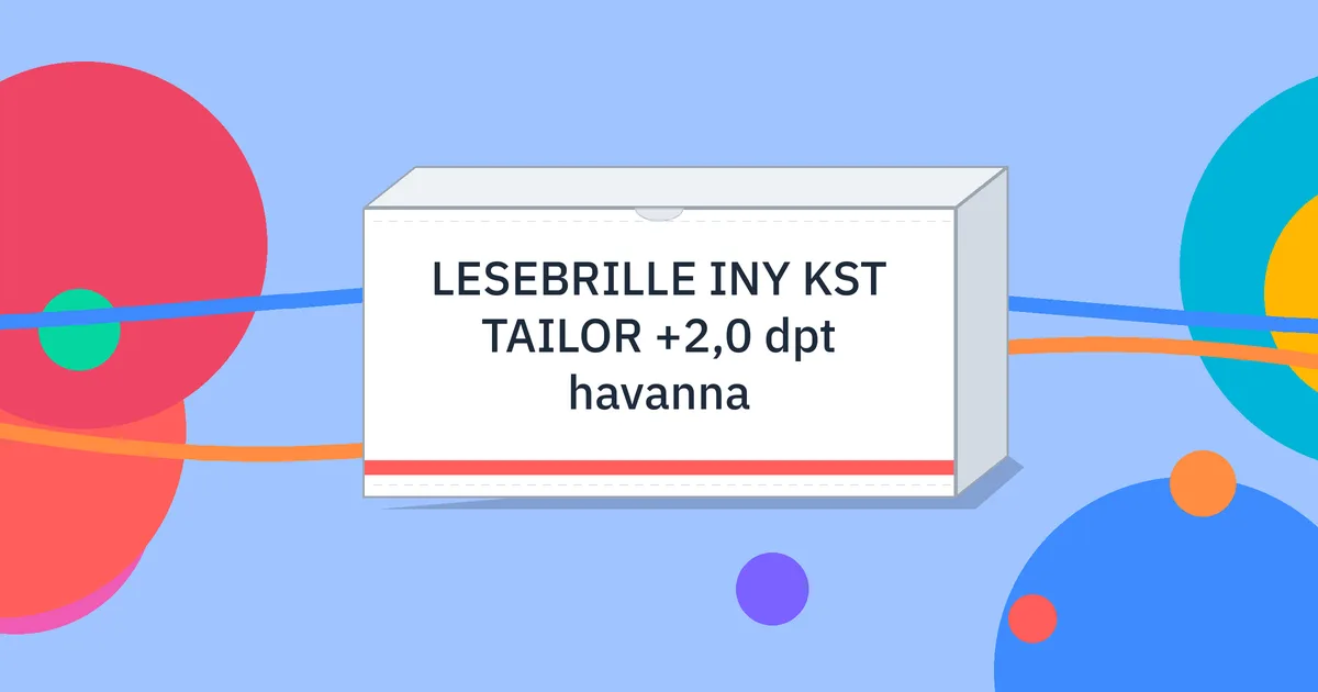 Symbolbild: Packung mit der Aufschrift LESEBRILLE INY KST TAILOR +2,0 dpt havanna (PZN 19928414) – Verfügbarkeit und Bezug in Apotheken in Frankfurt am Main