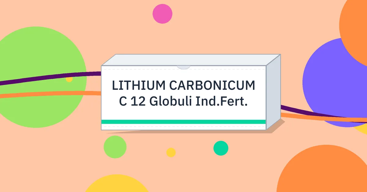 Symbolbild: Packung mit der Aufschrift LITHIUM CARBONICUM C 12 Globuli Ind.Fert. (PZN 17680252) – Verfügbarkeit und Bezug in Apotheken in Frankfurt am Main