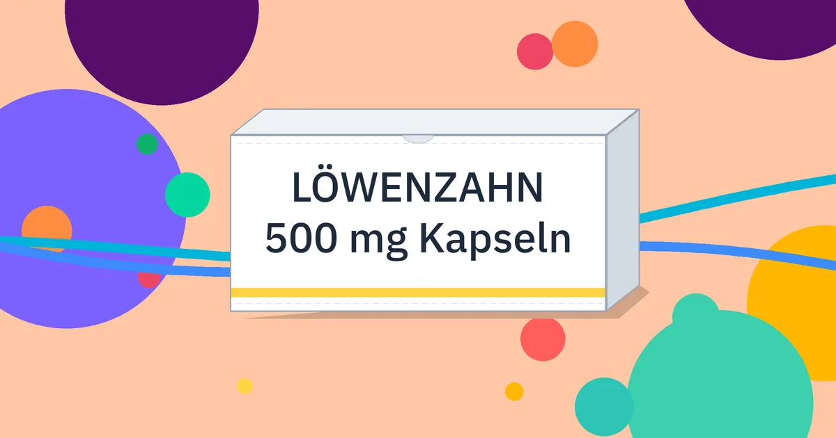 Symbolbild: Packung mit der Aufschrift LÖWENZAHN 500 mg Kapseln (PZN 17178937) – Verfügbarkeit und Bezug in Apotheken in Frankfurt am Main