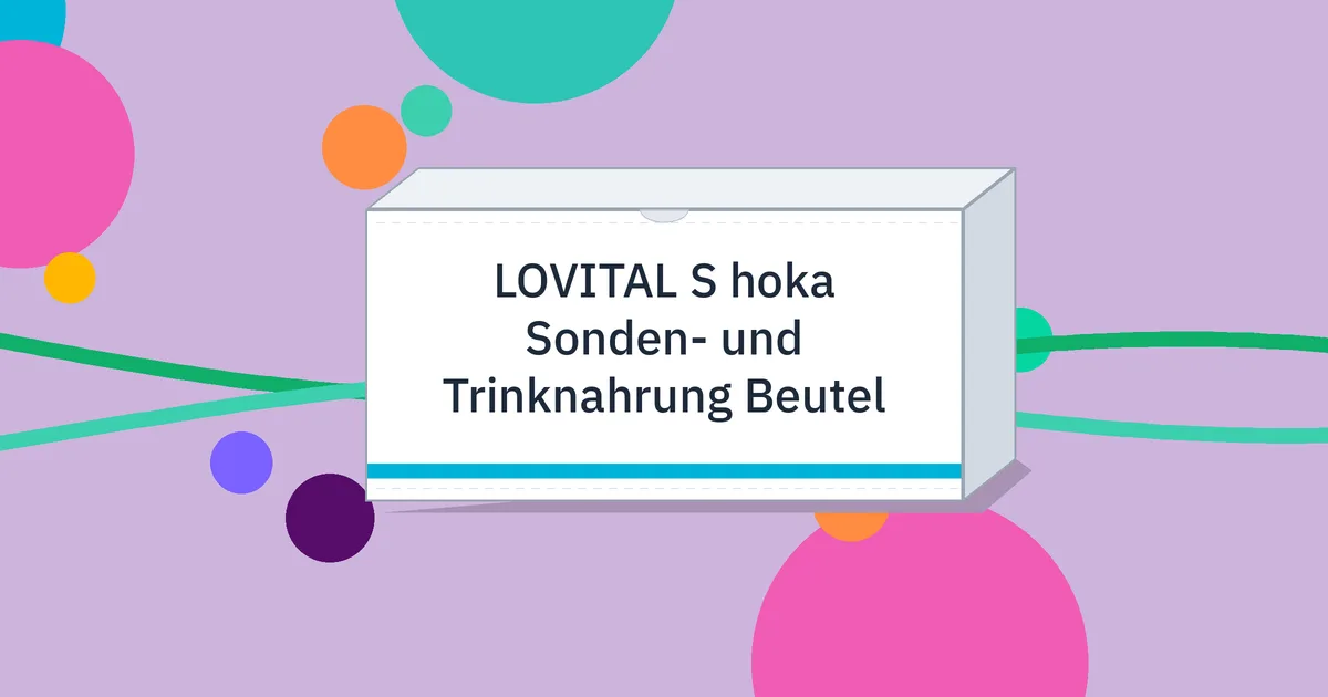 Symbolbild: Packung mit der Aufschrift LOVITAL S hoka Sonden- und Trinknahrung Beutel (PZN 11314440) – Verfügbarkeit und Bezug in Apotheken in Frankfurt am Main