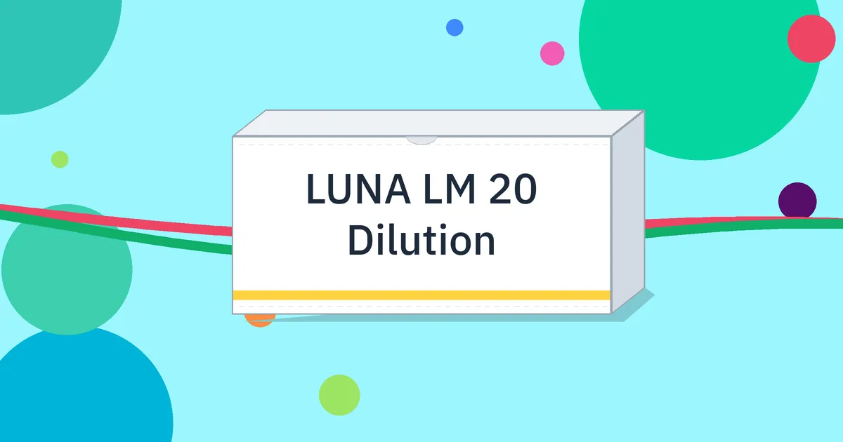 Symbolbild: Packung mit der Aufschrift LUNA LM 20 Dilution (PZN 12933978) – Verfügbarkeit und Bezug in Apotheken in Frankfurt am Main