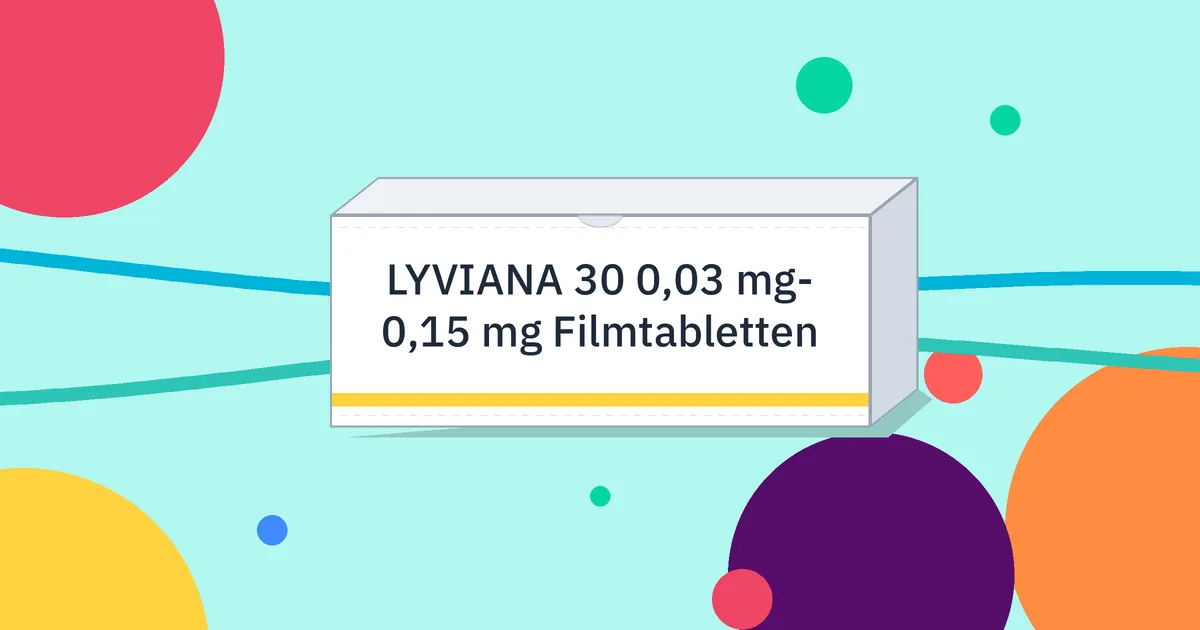 Symbolbild: Packung mit der Aufschrift LYVIANA 30 0,03 mg-0,15 mg Filmtabletten (PZN 18080270) – Verfügbarkeit und Bezug in Apotheken in Frankfurt am Main