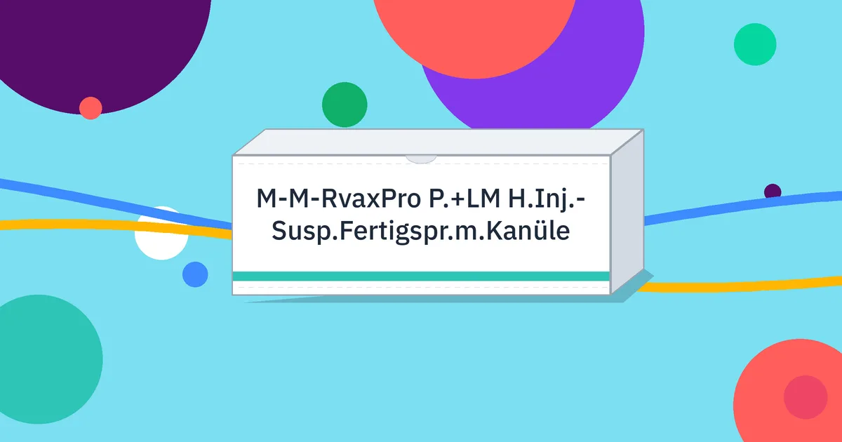 Symbolbild: Packung mit der Aufschrift M-M-RvaxPro P.+LM H.Inj.-Susp.Fertigspr.m.Kanüle (PZN 07293459) – Verfügbarkeit und Bezug in Apotheken in Frankfurt am Main