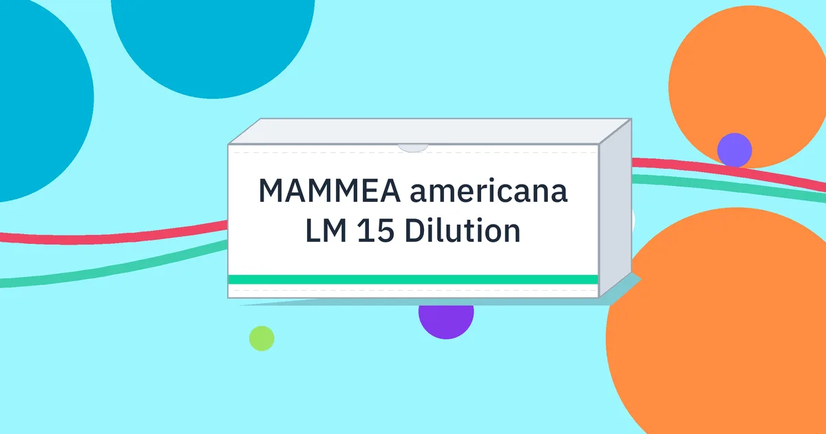 Symbolbild: Packung mit der Aufschrift MAMMEA americana LM 15 Dilution (PZN 13540376) – Verfügbarkeit und Bezug in Apotheken in Frankfurt am Main