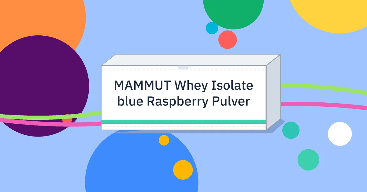 Symbolbild: Packung mit der Aufschrift MAMMUT Whey Isolate blue Raspberry Pulver (PZN 19228220) – Verfügbarkeit und Bezug in Apotheken in Frankfurt am Main