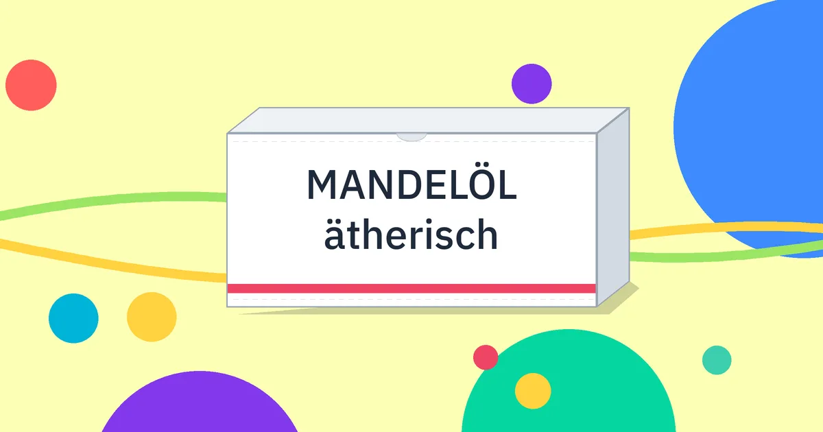 Symbolbild: Packung mit der Aufschrift MANDELÖL ätherisch (PZN 18251375) – Verfügbarkeit und Bezug in Apotheken in Frankfurt am Main