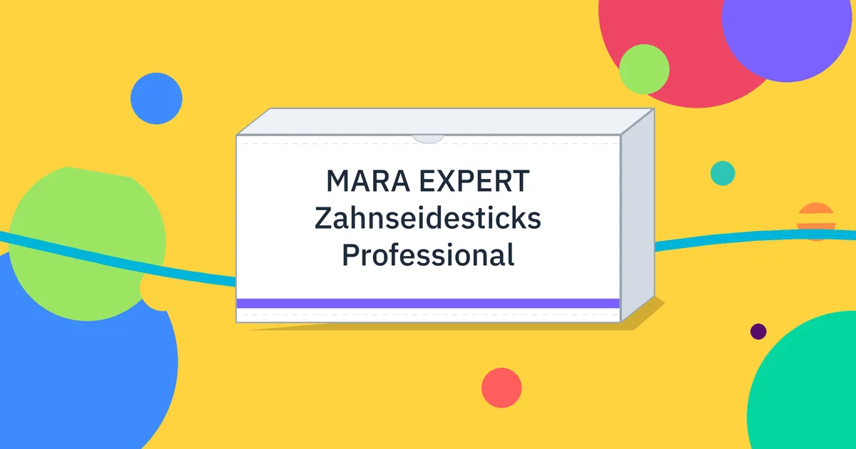 Symbolbild: Packung mit der Aufschrift MARA EXPERT Zahnseidesticks Professional (PZN 14371740) – Verfügbarkeit und Bezug in Apotheken in Frankfurt am Main