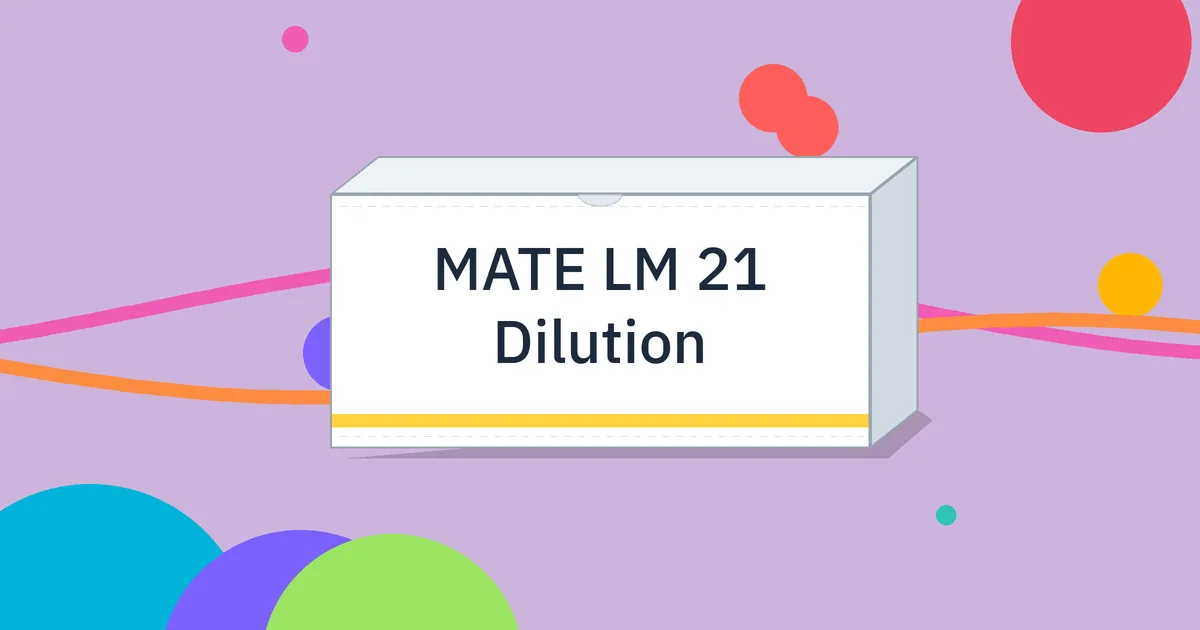 Symbolbild: Packung mit der Aufschrift MATE LM 21 Dilution (PZN 12947087) – Verfügbarkeit und Bezug in Apotheken in Frankfurt am Main