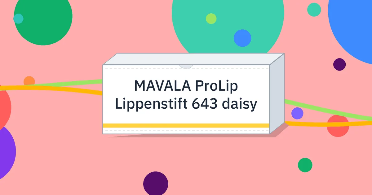 Symbolbild: Packung mit der Aufschrift MAVALA ProLip Lippenstift 643 daisy (PZN 14051194) – Verfügbarkeit und Bezug in Apotheken in Frankfurt am Main