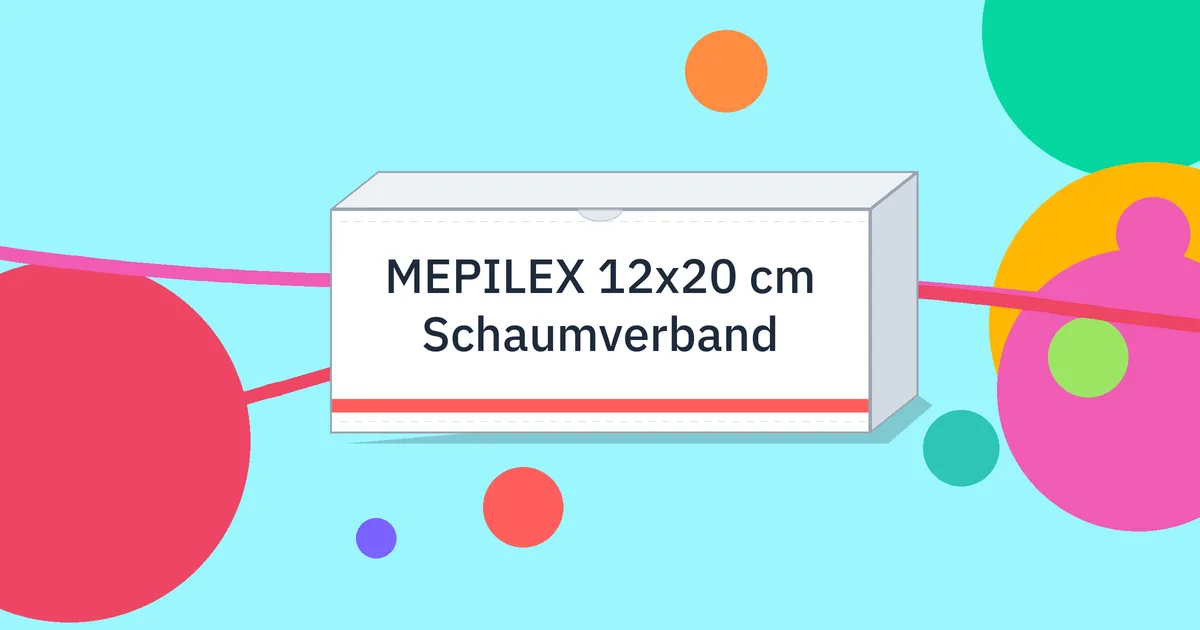 Symbolbild: Packung mit der Aufschrift MEPILEX 12x20 cm Schaumverband (PZN 13705185) – Verfügbarkeit und Bezug in Apotheken in Frankfurt am Main