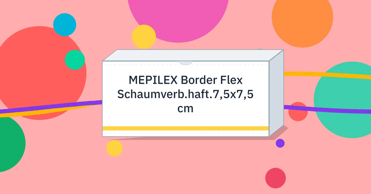 Symbolbild: Packung mit der Aufschrift MEPILEX Border Flex Schaumverb.haft.7,5x7,5 cm (PZN 18333498) – Verfügbarkeit und Bezug in Apotheken in Frankfurt am Main
