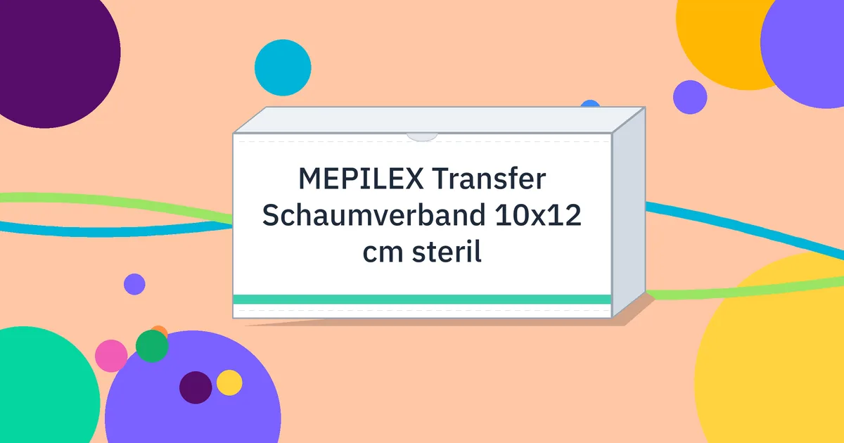 Symbolbild: Packung mit der Aufschrift MEPILEX Transfer Schaumverband 10x12 cm steril (PZN 17832822) – Verfügbarkeit und Bezug in Apotheken in Frankfurt am Main