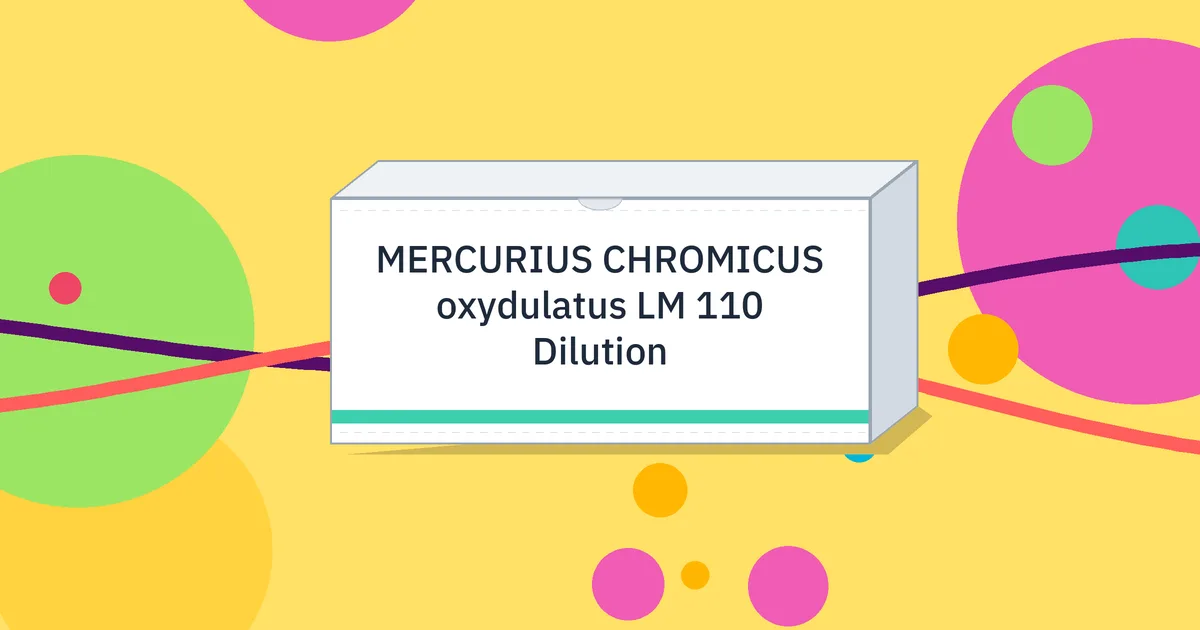 Symbolbild: Packung mit der Aufschrift MERCURIUS CHROMICUS oxydulatus LM 110 Dilution (PZN 12949815) – Verfügbarkeit und Bezug in Apotheken in Frankfurt am Main