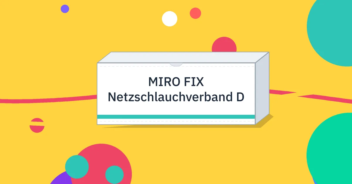 Symbolbild: Packung mit der Aufschrift MIRO FIX Netzschlauchverband D (PZN 06852856) – Verfügbarkeit und Bezug in Apotheken in Frankfurt am Main