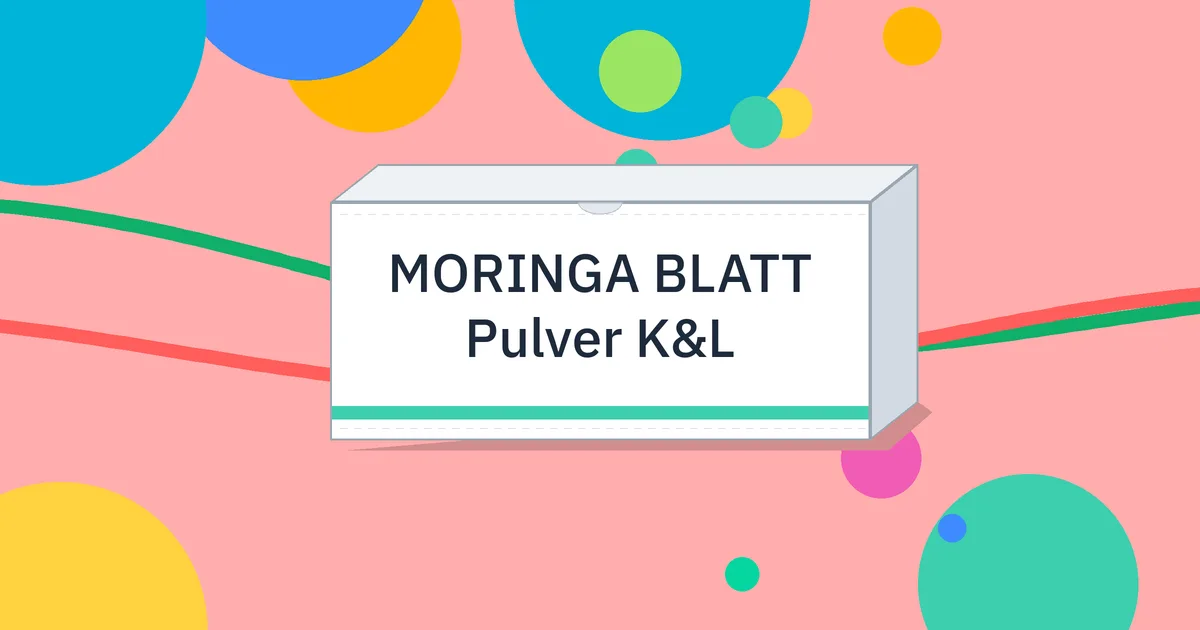 Symbolbild: Packung mit der Aufschrift MORINGA BLATT Pulver K&L (PZN 17215791) – Verfügbarkeit und Bezug in Apotheken in Frankfurt am Main